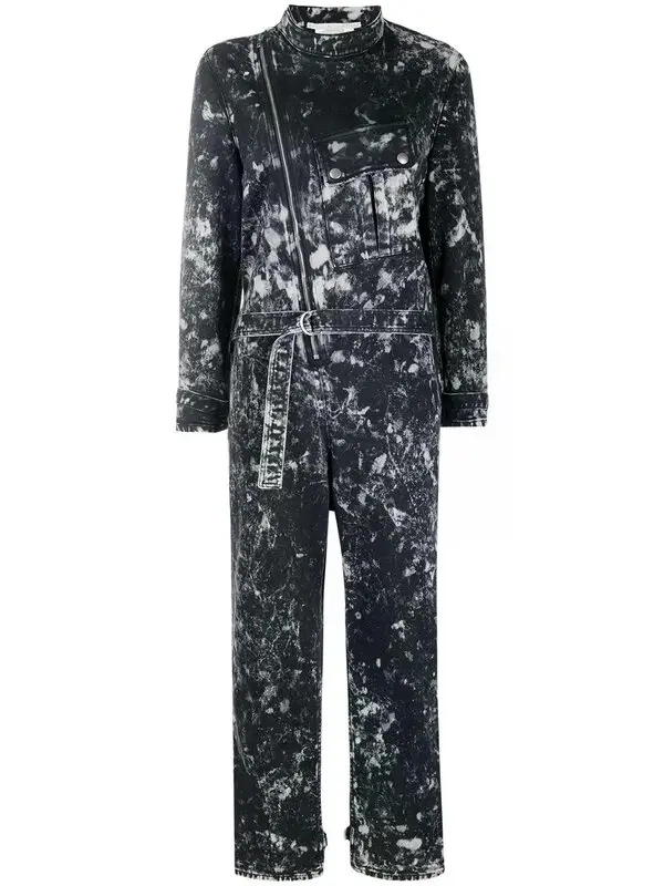 Stella McCartney Holly Galaxy-wash Denim Jumpsuit - Black