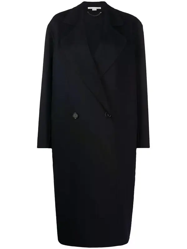 Stella McCartney Oversized Double-breasted Wool Coat - Blue