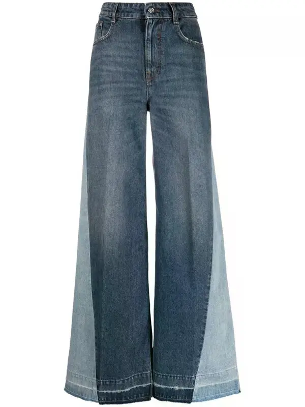 Stella McCartney Double-tone Wide-leg Jeans - Blue