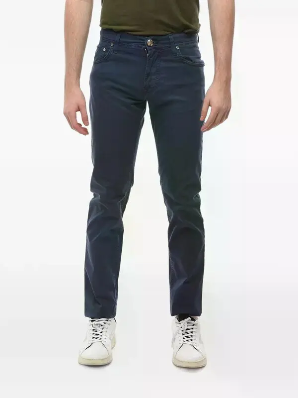 Corneliani Logo-patch Straight-leg Jeans