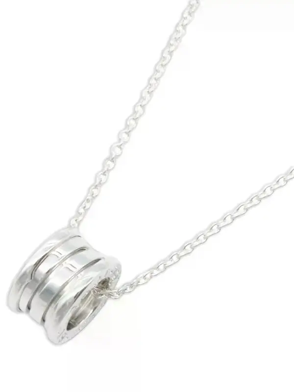 BVLGARI 18k White Gold B.zero1 Logo Necklace