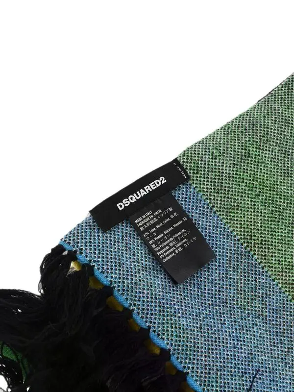 Dsquared2 Gaming Logo-jacquard Fringed Scarf