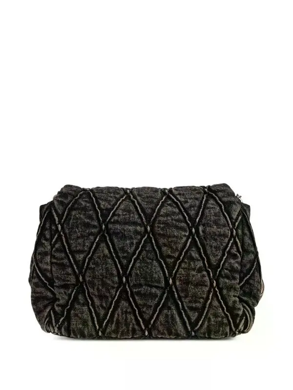 DIESEL® Charm-d Diamond-quilted Shoulder Bag - Black