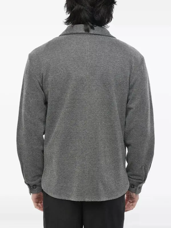 PAOLO PECORA Knitted Cardigan With Herringbone Pattern