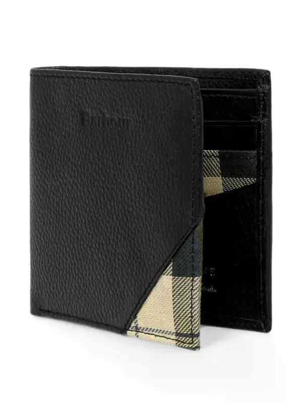 Barbour Tabert Tartan-panel Pebbled-leather Wallet