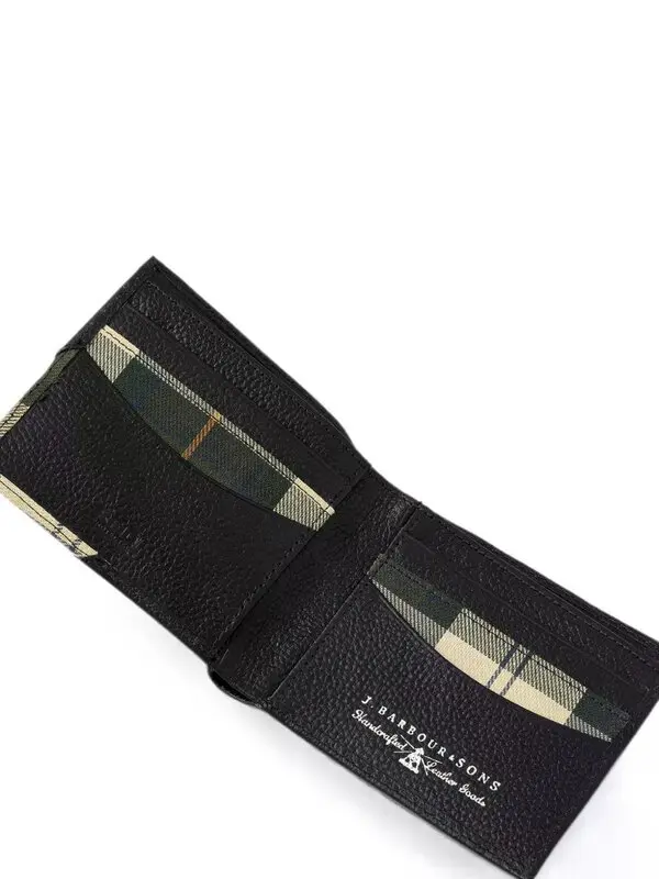 Barbour Tabert Tartan-panel Pebbled-leather Wallet