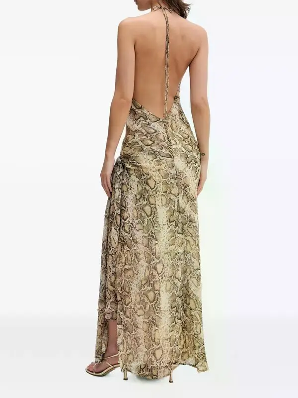 Bardot Cyrel Cut-out Gathered Maxi Dress - Neutrals