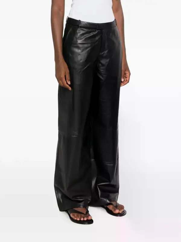 ARMA Wide-leg Leather Trousers