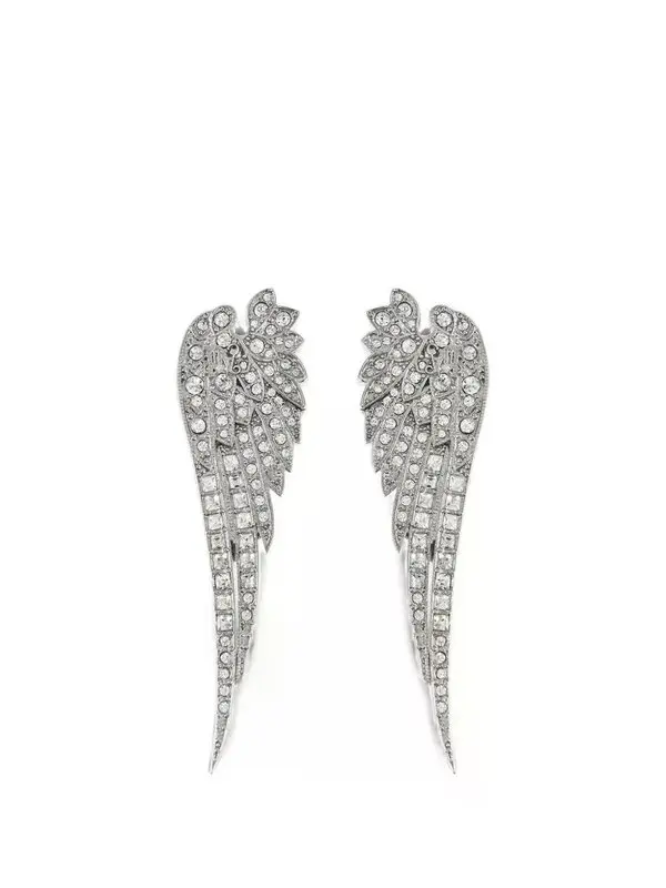Palm Angels Crystal Earrings - Silver