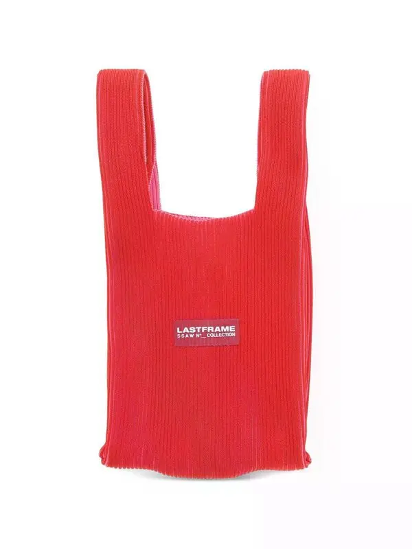LASTFRAME Ribbed-knit Logo-patch Tote Bag