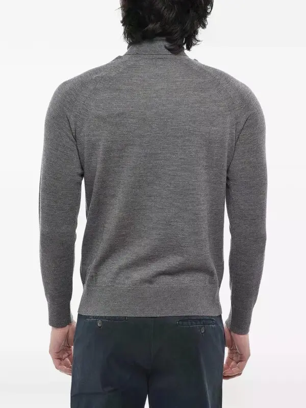 PAOLO PECORA Turtleneck Raglan-sleeve Sweater - Grey