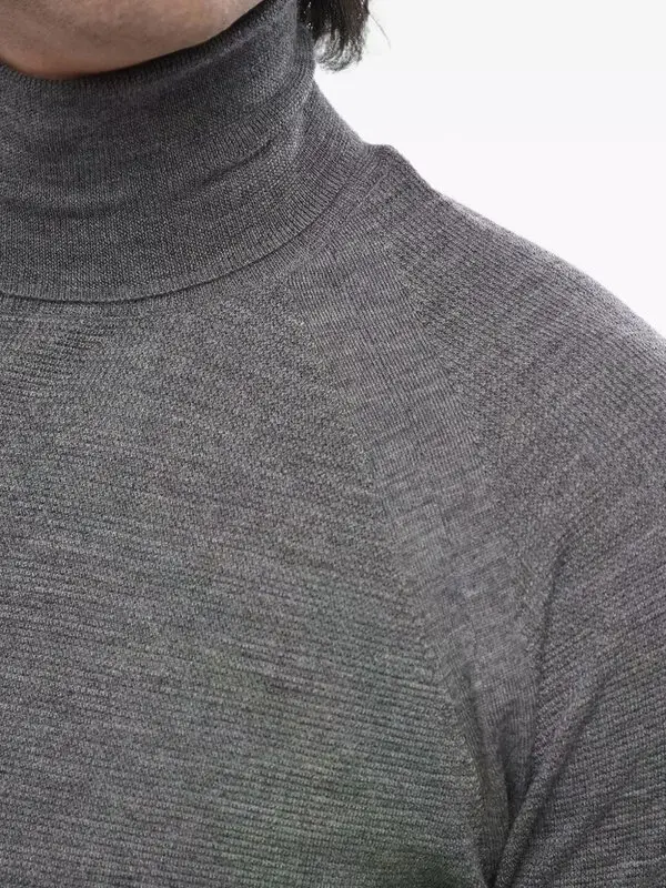 PAOLO PECORA Turtleneck Raglan-sleeve Sweater - Grey
