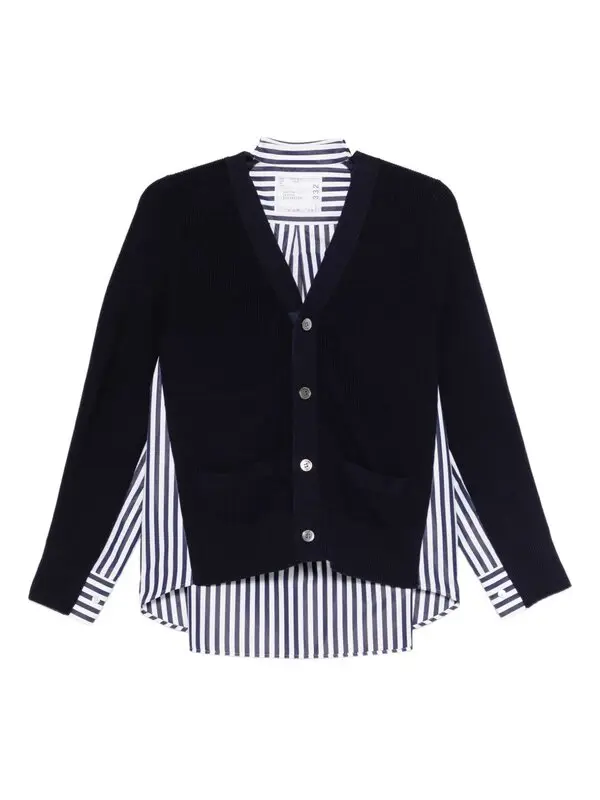 Sacai Cotton Cardigan - Blue
