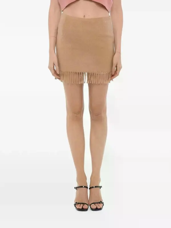 THE GARMENT Fringed-trim Skirt - Neutrals