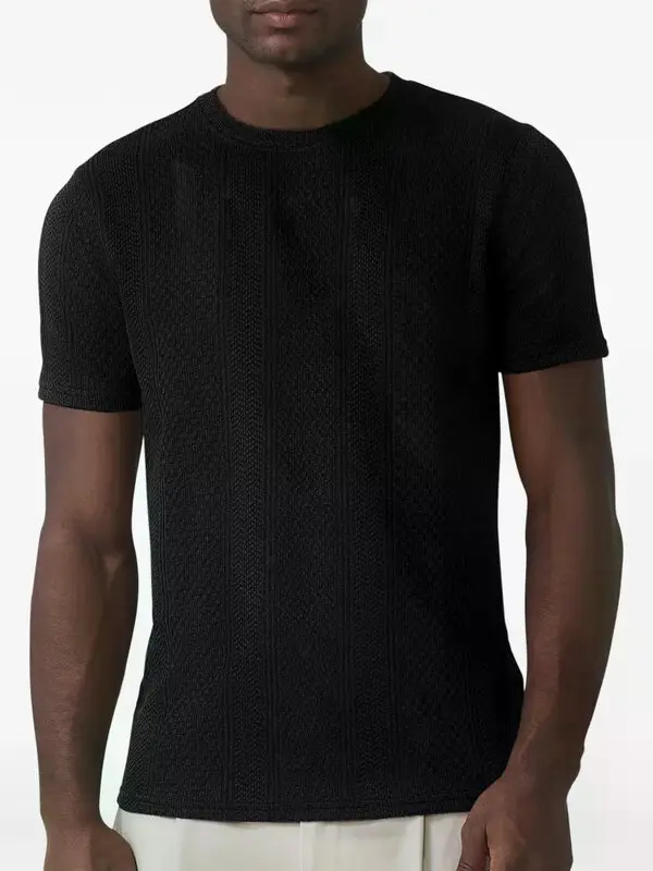 MAUVAIS Textured-knit T-shirt