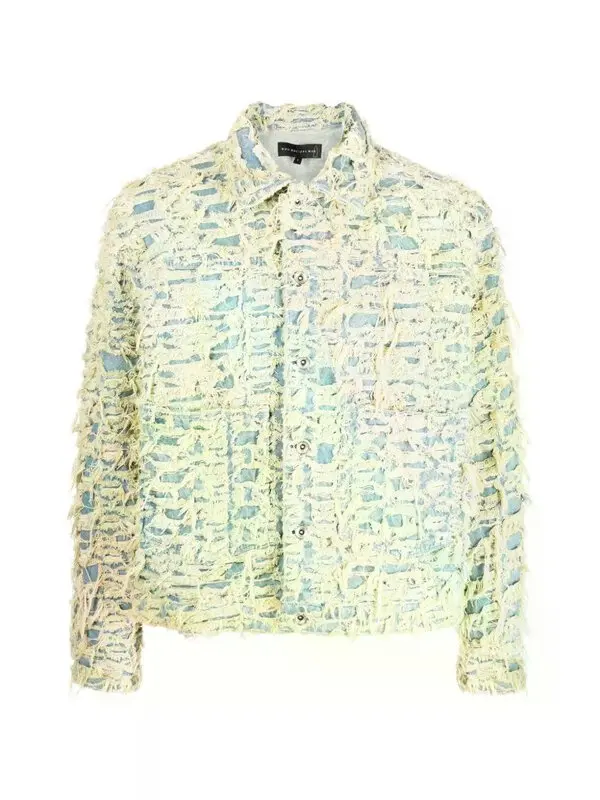 WHO DECIDES WAR Barren Distressed Denim Jacket
