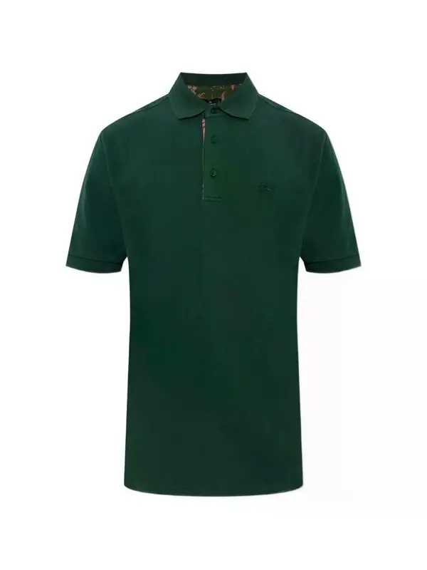 Etro Embroidered-logo Polo Shirt - Green