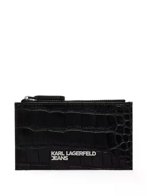 Karl Lagerfeld Croc-effect Card Holder