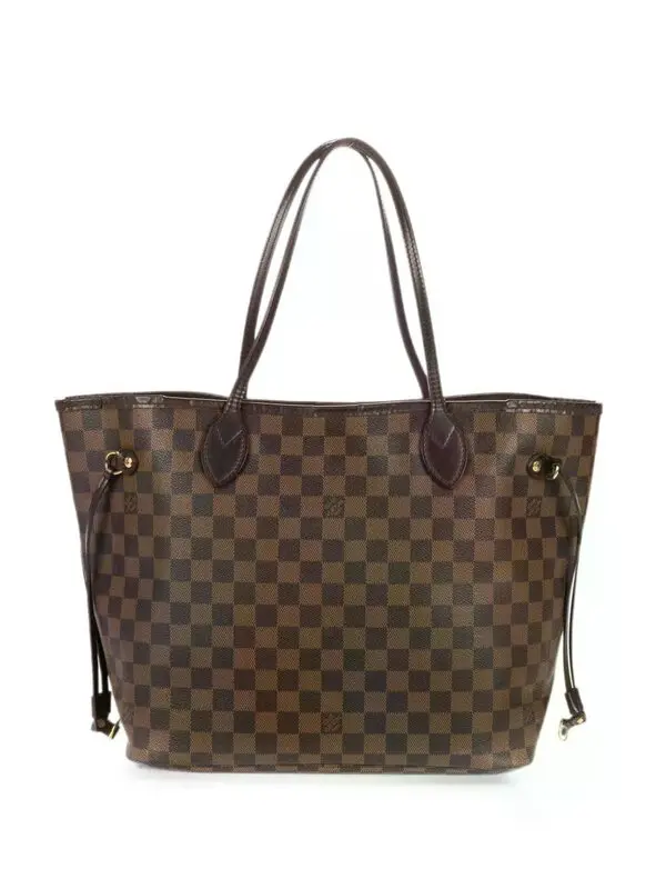 LOUIS VUITTON Neverfull Damier Ebène Tote Bag - Brown