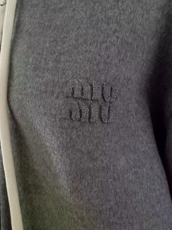 Miu Miu Logo-patch Drawstring Hoodie