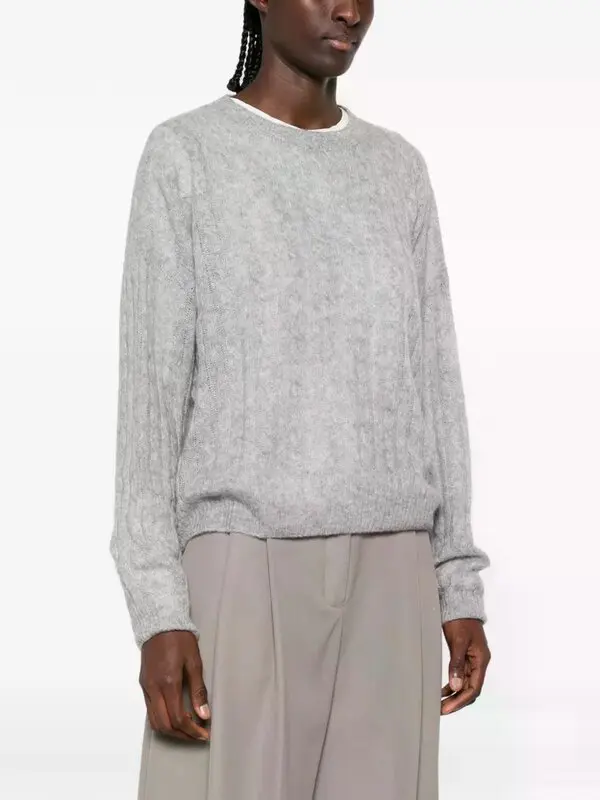 LISA YANG Cable-knit Crew-neck Sweater