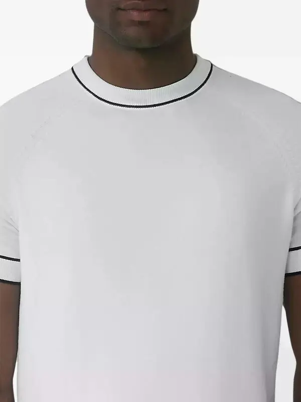 MAUVAIS Contrast-trim Knitted T-shirt