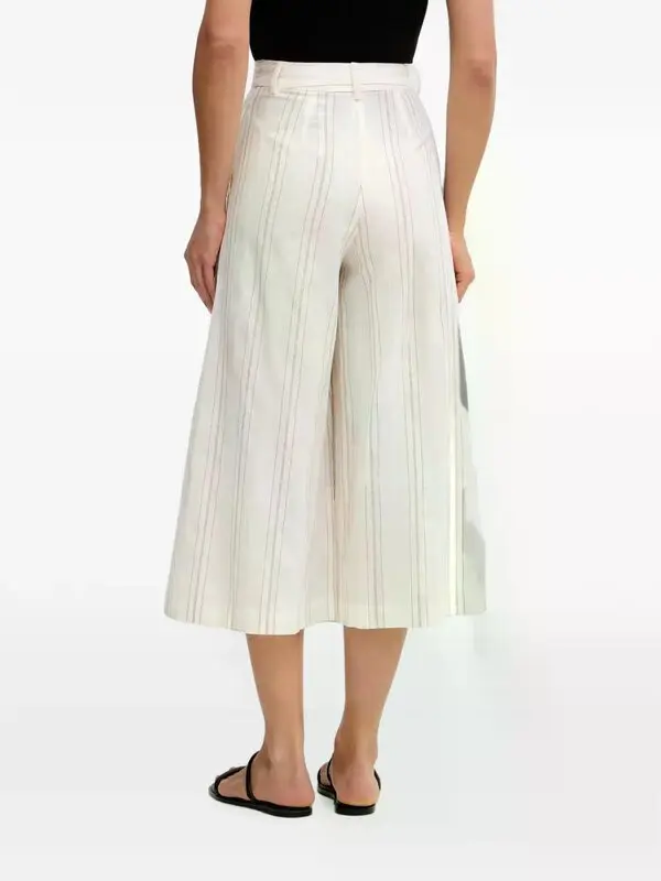 BENETTON Striped Pleated Trousers