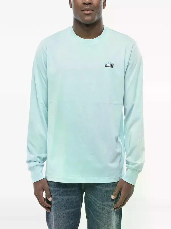 DIESEL® T-just-ls-situation Logo-print Long-sleeved T-shirt - Blue