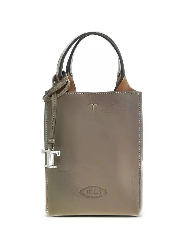 TOD'S T-pendant Pebbled Mini Bag - Green