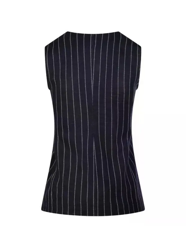 Max Mara Pinstripe Sleeveless Jacket
