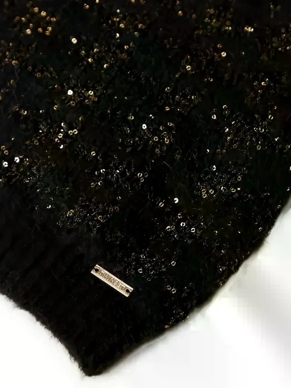 TWINSET Jacquard-knit Beanie With Houndstooth Pattern