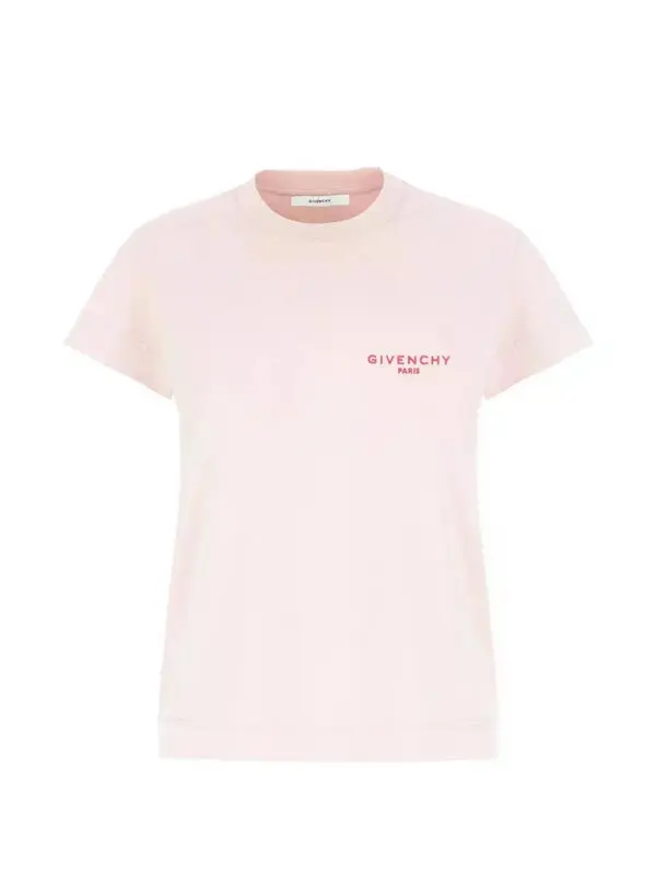 Givenchy Logo-embroidered Cotton T-shirt - Pink