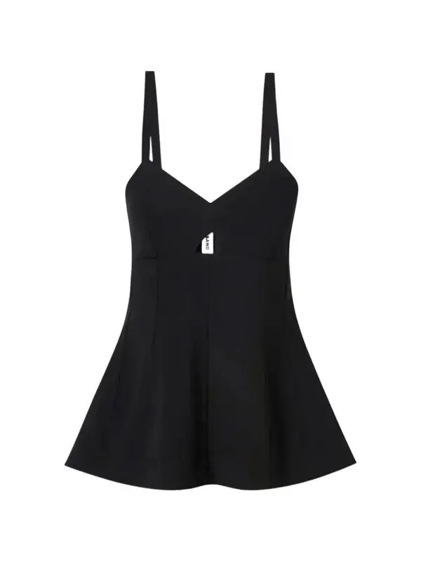 JIL SANDER Cut-out Flared Top - Black