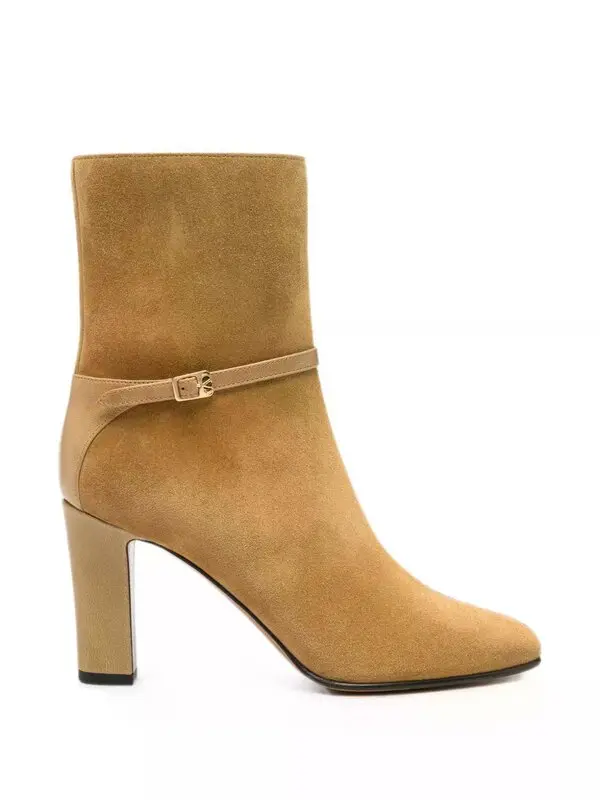Valentino Garavani Vlogo Buckle-strap Boots - Brown