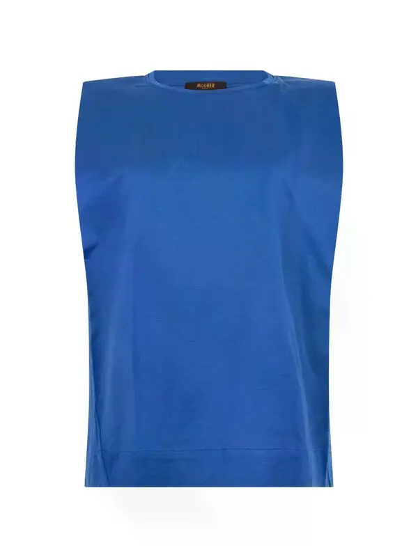 MOORER Aramak Padded-shoulder Sleeveless Vest - Blue