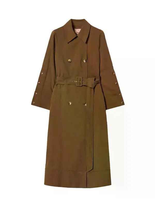 TWINSET Cotton-blend Gabardine Trench Coat - Brown