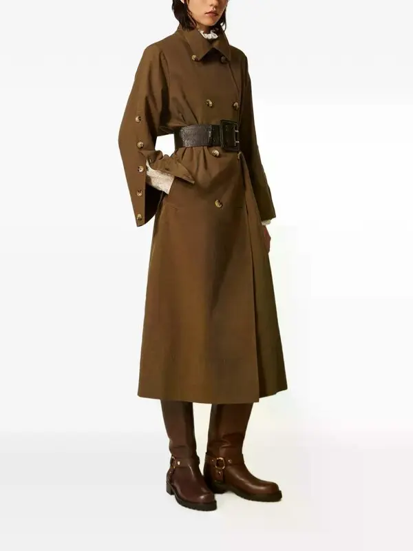 TWINSET Cotton-blend Gabardine Trench Coat