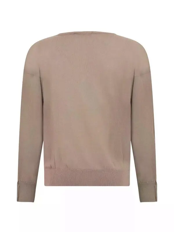 MOORER Renee V-neck Button-cuff Sweater