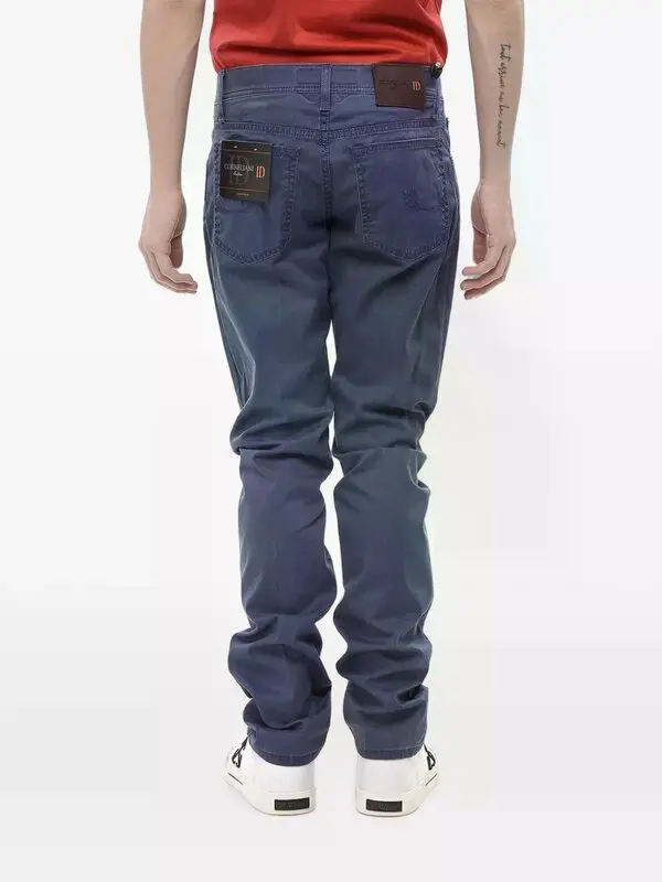Corneliani Straight-fit Embroidered-logo Jeans