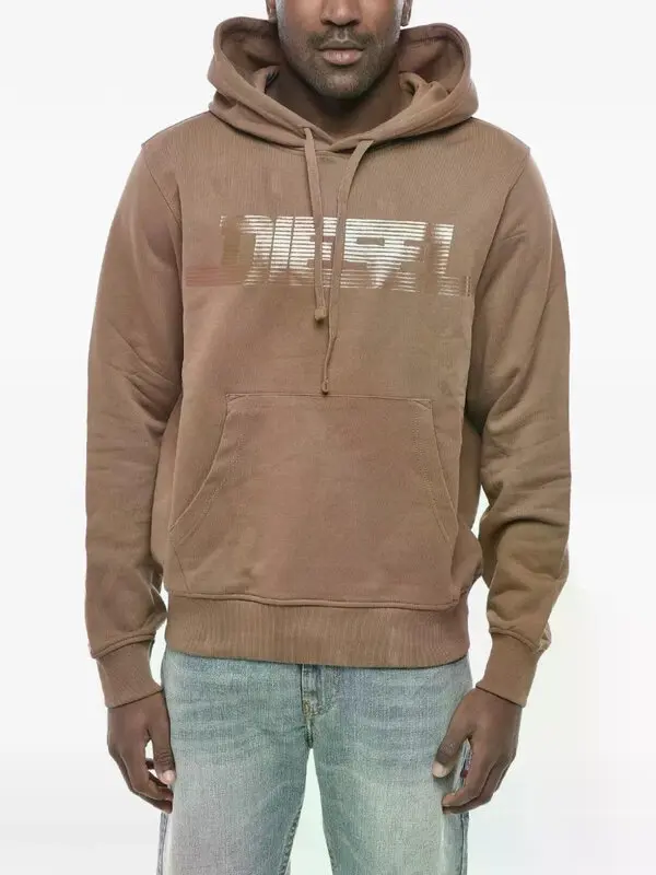 DIESEL® Logo-print Hoodie - Brown