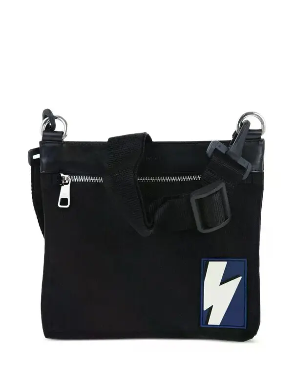 Neil Barrett Logo-patch Shoulder Bag - Black