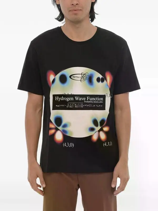 MSFTS Graphic-print Cotton T-shirt - Black