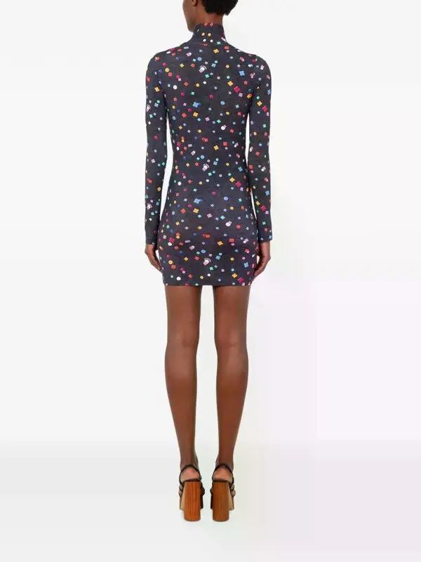 Moschino Short Dress Made Of Printed Technical Jersey