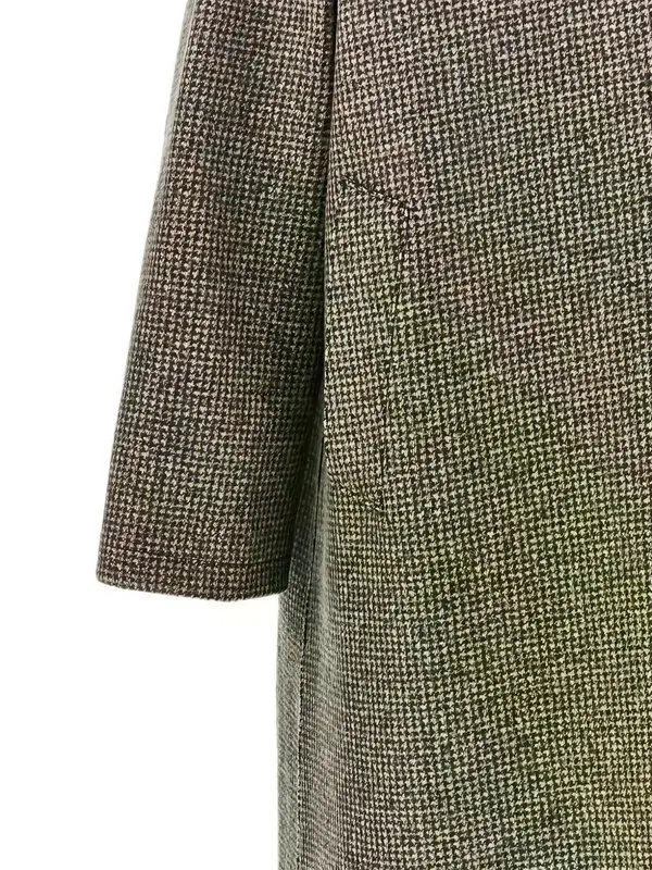 Harris Wharf London Houndstooth-pattern Single-breasted Coat - Brown