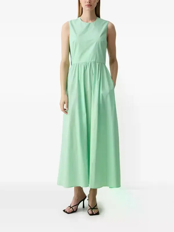 BENETTON Cut-out Sleeveless Maxi Dress - Green