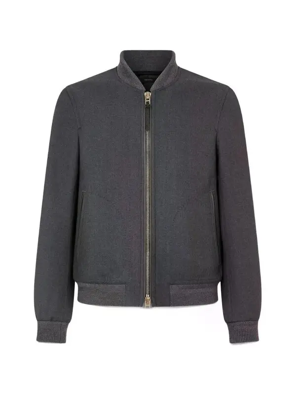 TOM FORD Zip-up Bomber Jacket - Grey