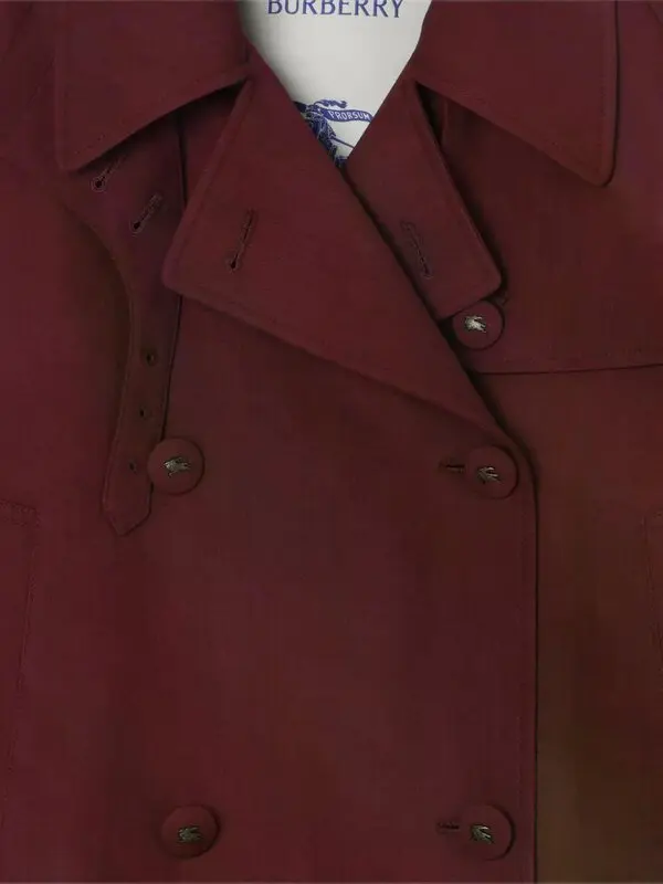 Burberry Cropped Wool Mayfair Trench Jacket