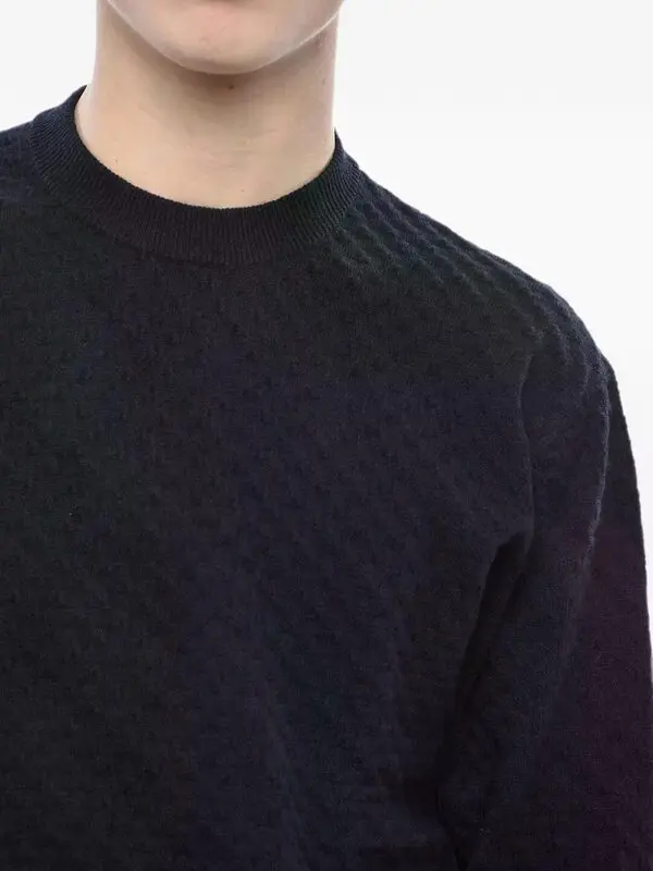 PAOLO PECORA Textured Sweater - Blue