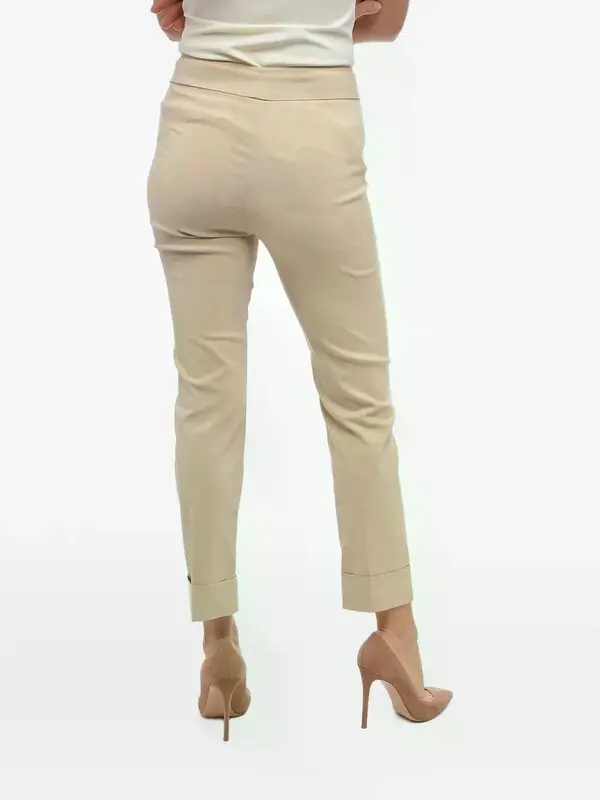 Avenue Montaigne Cuffed-hem Slim-fit Trousers