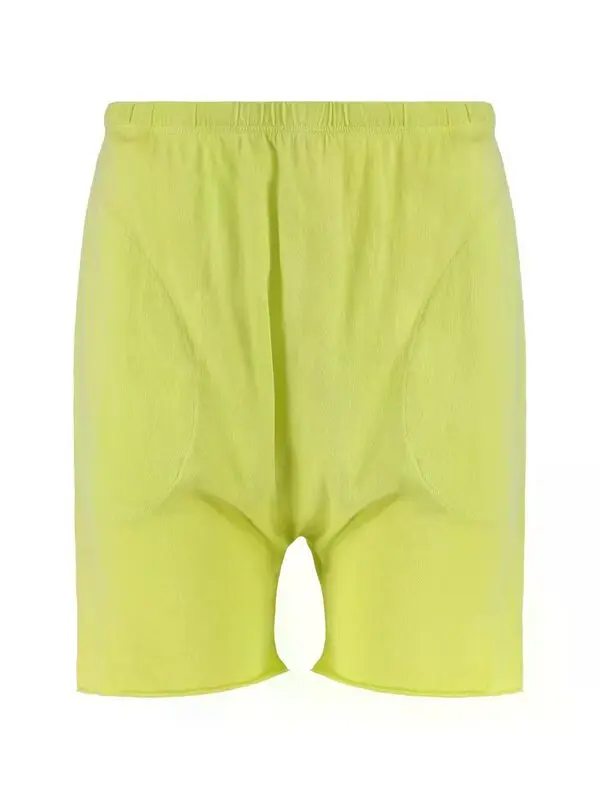 The Great. Raw-edge Cotton Shorts - Yellow